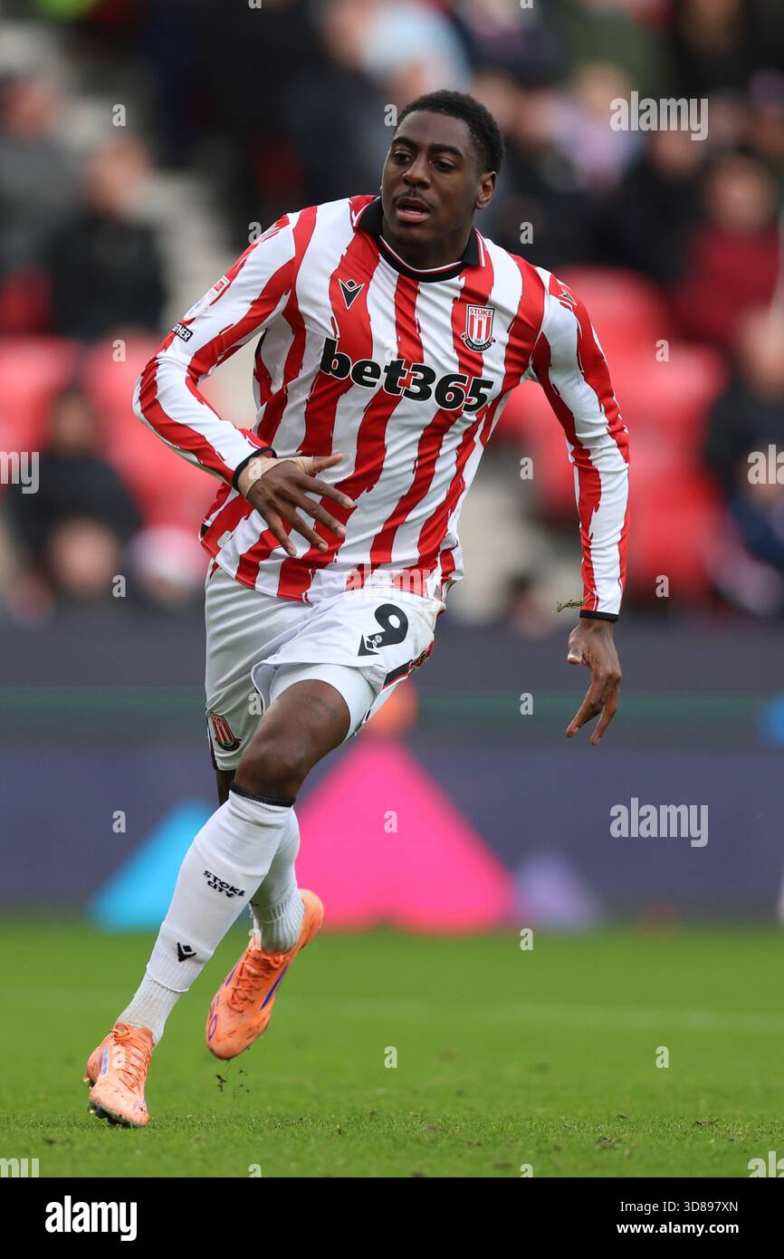 Stoke City's Divin Mubama during the Sky Bet Championship match at the ...