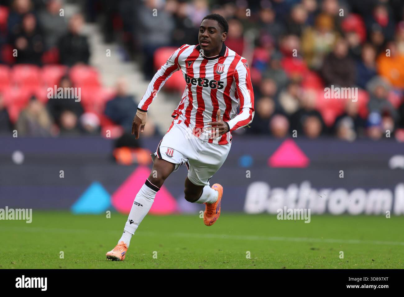 Stoke City's Divin Mubama during the Sky Bet Championship match at the ...