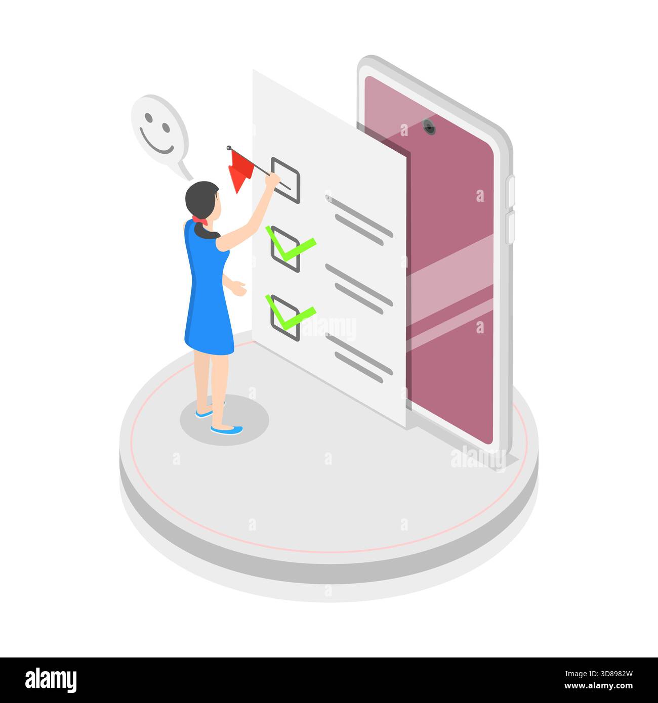 Isometric man target arrow Cut Out Stock Images & Pictures - Alamy