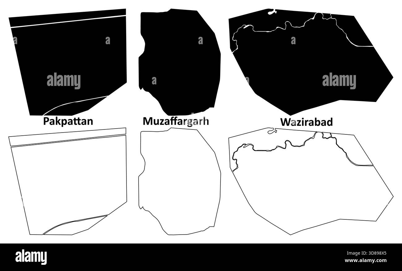 Muzaffargarh, Pakpattan and Wazirabad city (Islamic Republic of ...