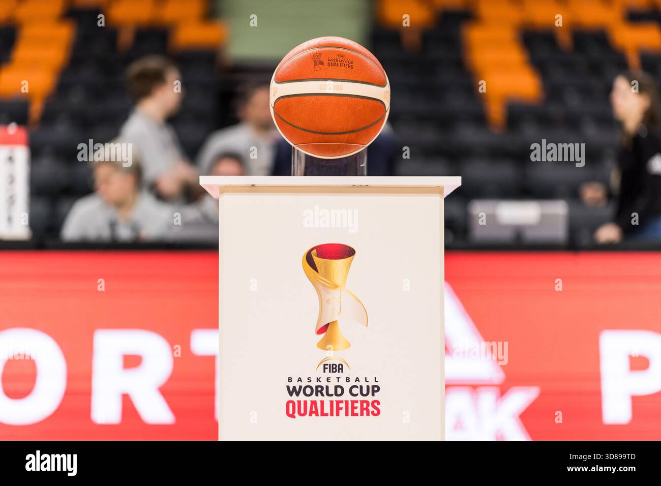 NEU-ULM, GERMANY - NOVEMBER 28: Match ball of the FIBA World Cup ...