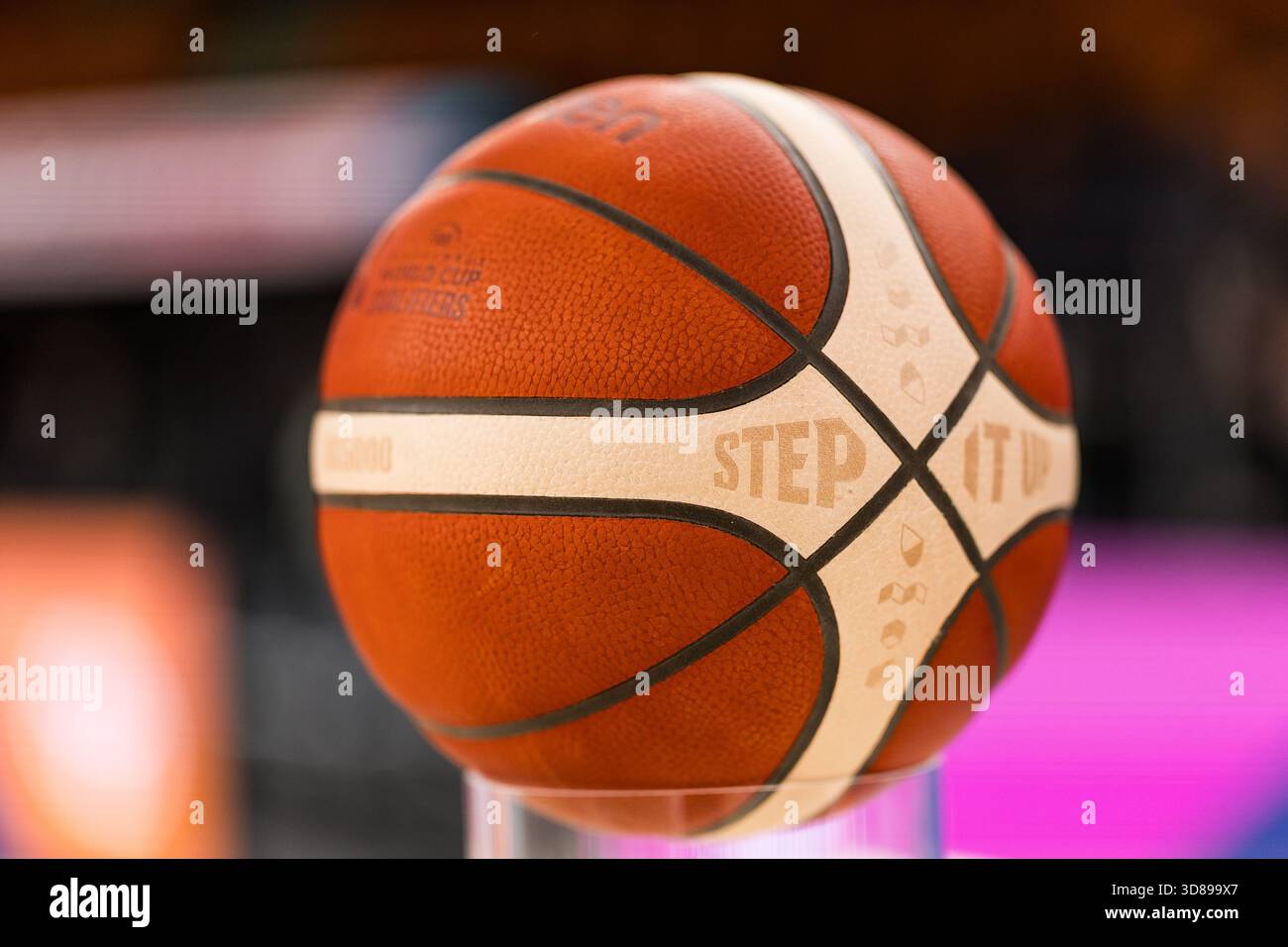 NEU-ULM, GERMANY - NOVEMBER 28: Match ball of the FIBA World Cup ...