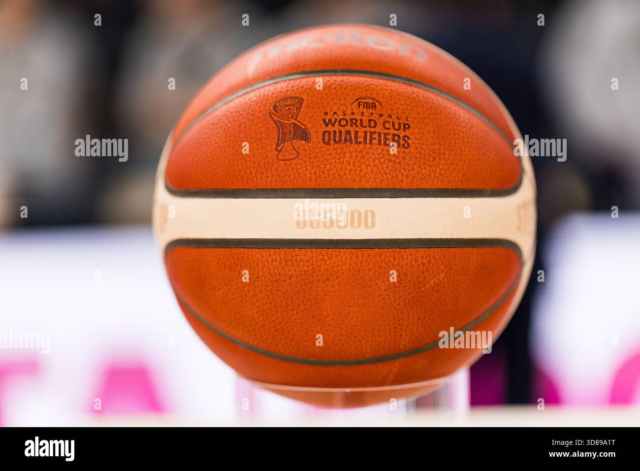 NEU-ULM, GERMANY - NOVEMBER 28: Match ball of the FIBA World Cup ...