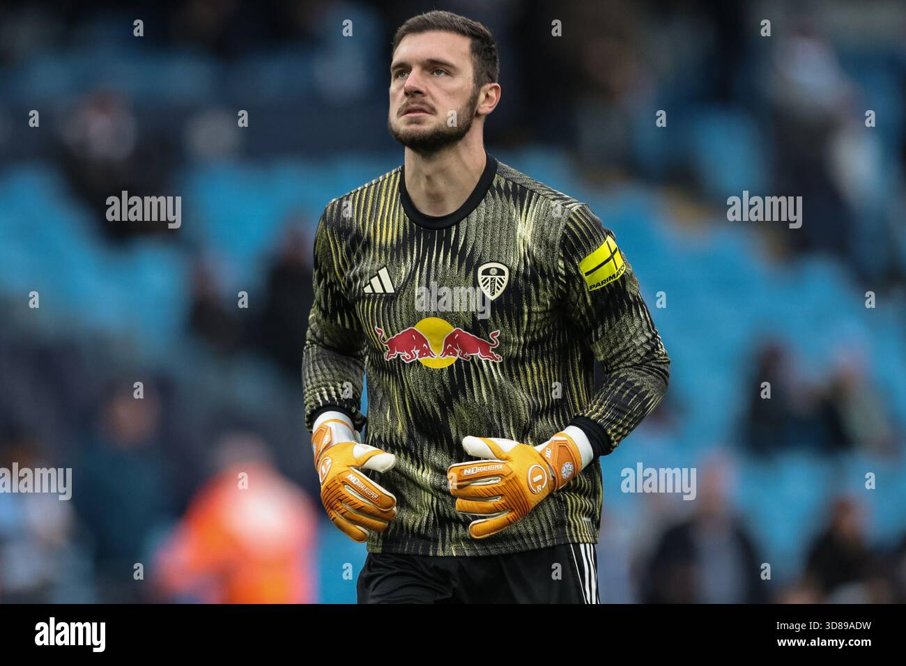 Leeds United goalkeeper Lucas Perri in the pregame warmup session ...