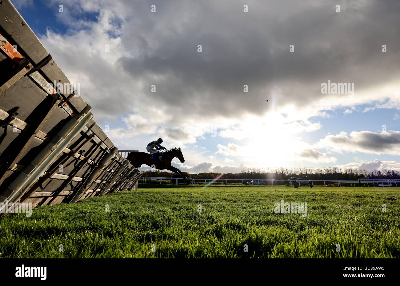 Tutti Quanti ridden by Harry Cobden clears a fence on their way to ...