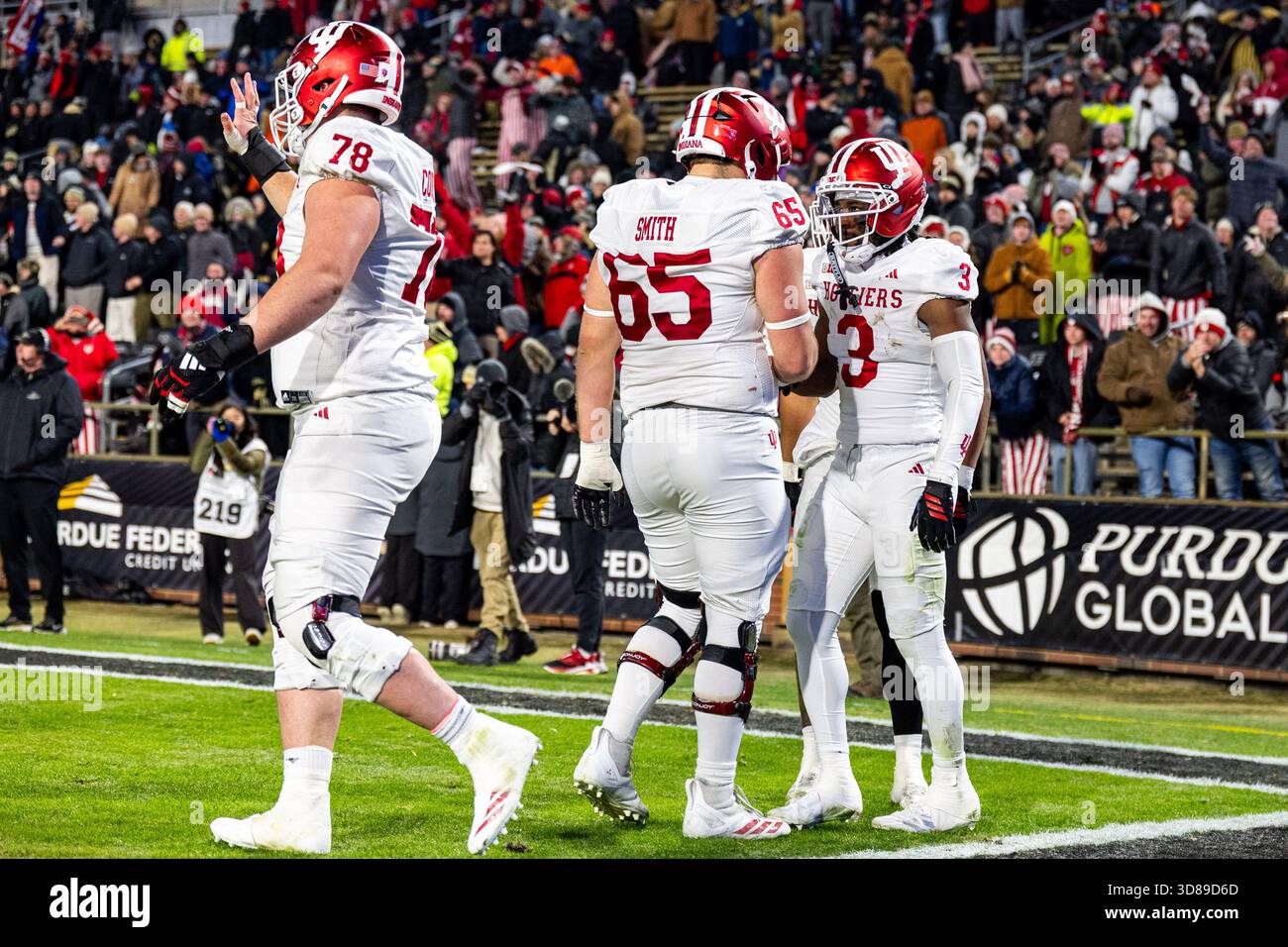 November 28, 2025: Indiana wide receiver Omar Cooper Jr. (3) and ...