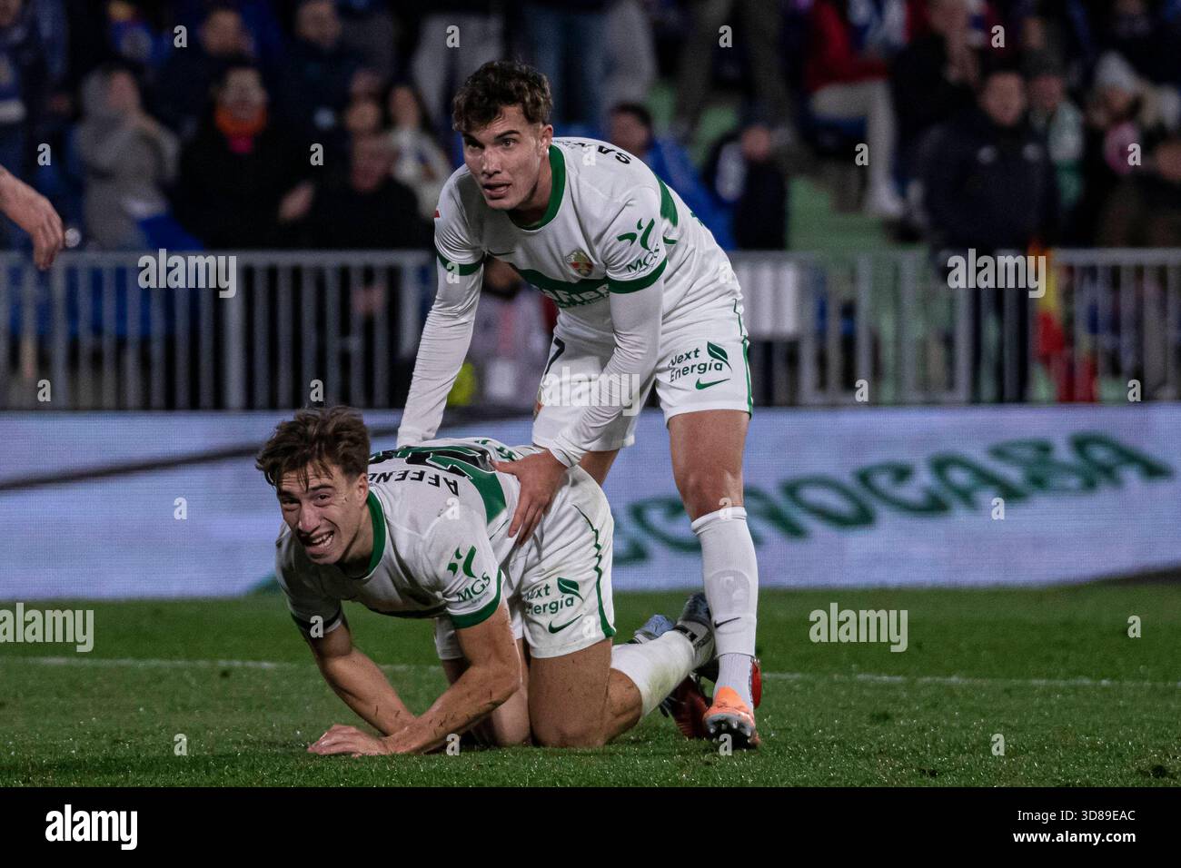Spanish La Liga EA Sports soccer match Getafe vs Elche at Coliseum ...