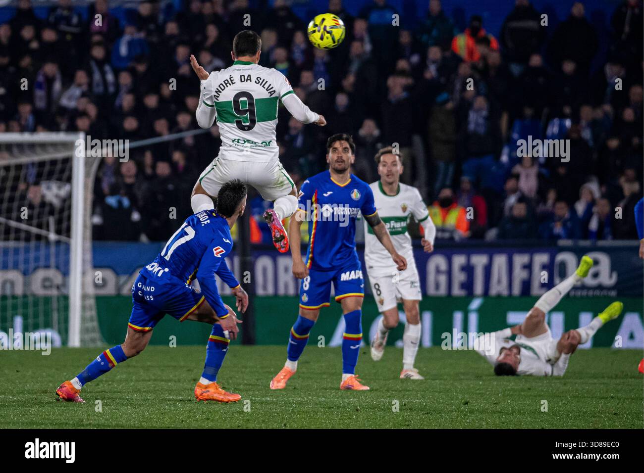Spanish La Liga EA Sports soccer match Getafe vs Elche at Coliseum ...