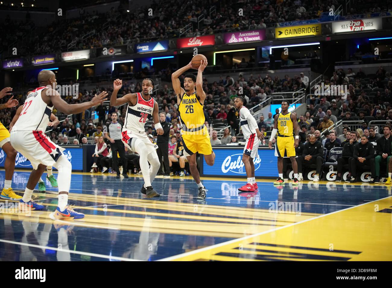 Indiana Pacers guard Ben Sheppard (26) in action during an NBA Cup ...