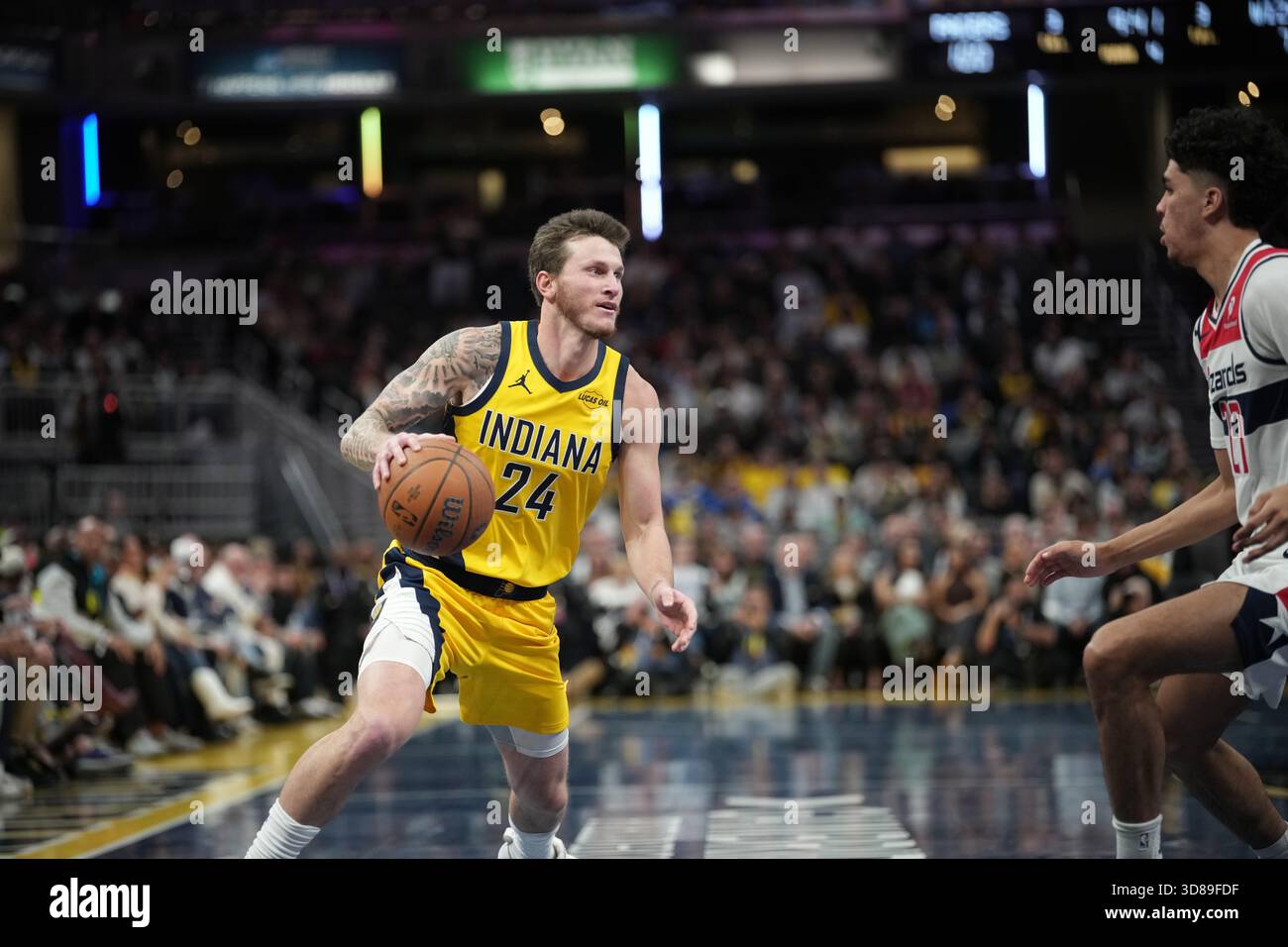 Indiana Pacers guard Garrison Mathews (24) in action during an NBA Cup ...