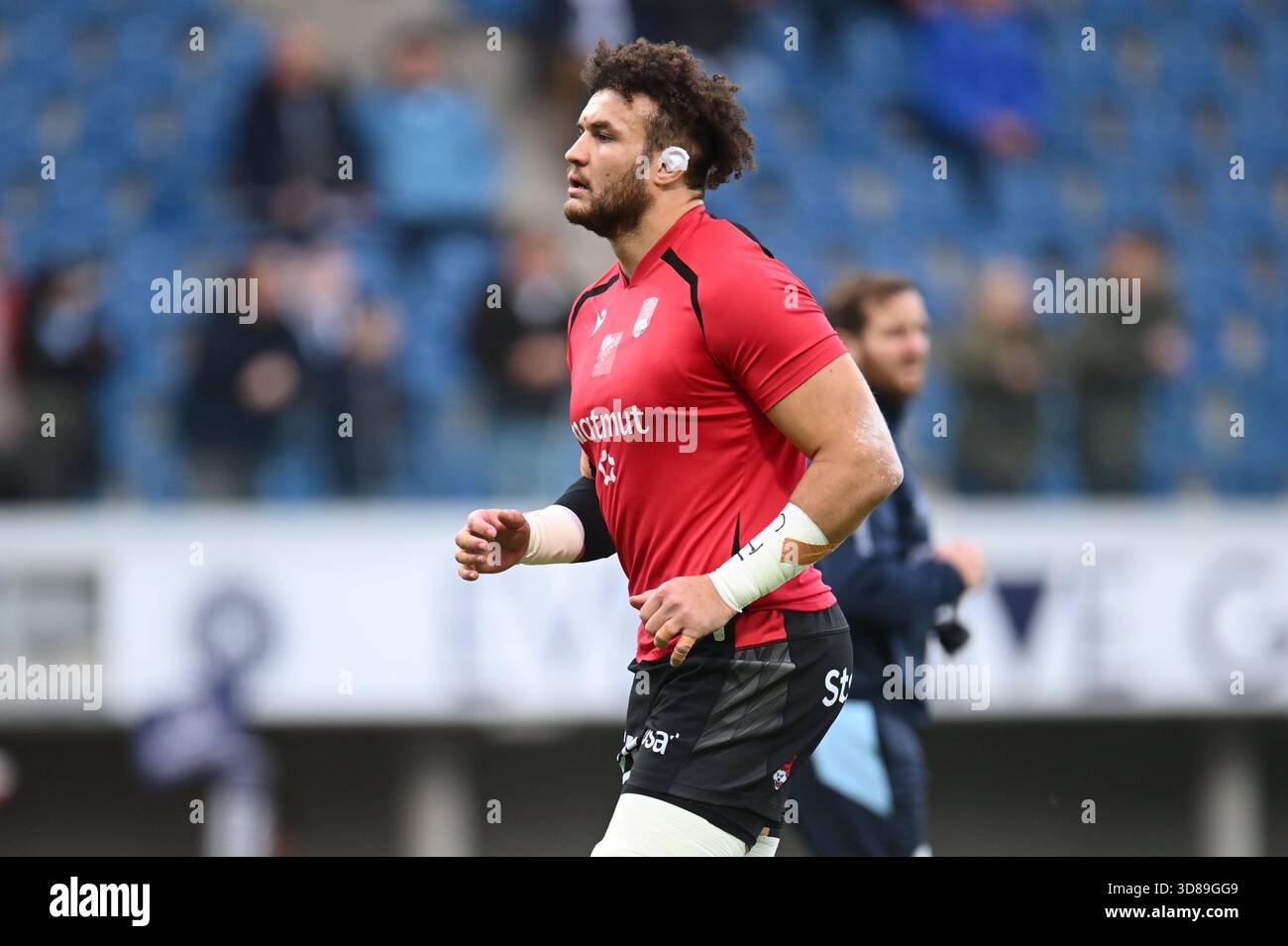 Theo William of Lyon during the Top 14 match between Bayonne and Lyon ...