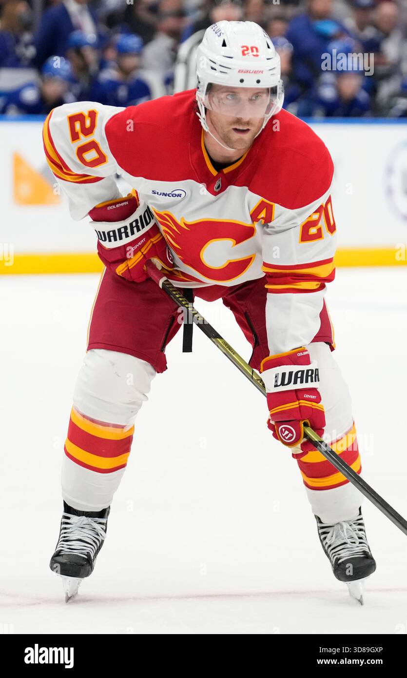 Calgary Flames left wing Blake Coleman (20) against the Tampa Bay ...