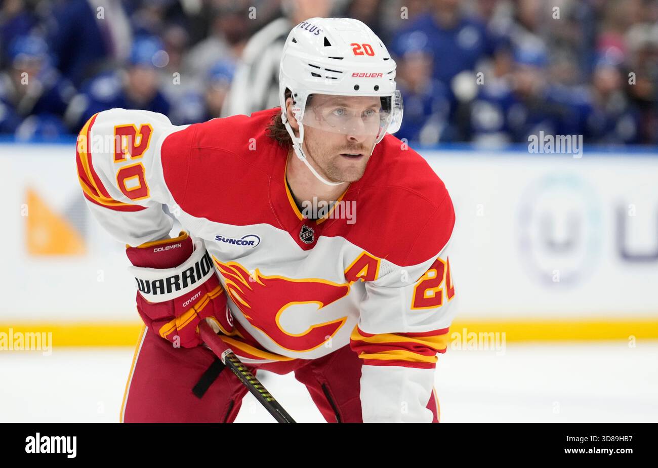 Calgary Flames left wing Blake Coleman (20) against the Tampa Bay ...