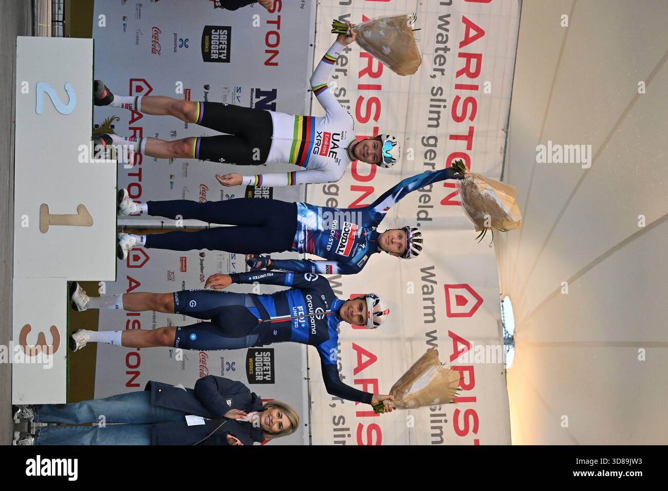 Mol, Belgium. 29th Nov, 2025. Johan Jacobs, Tim Merlier and Florian ...