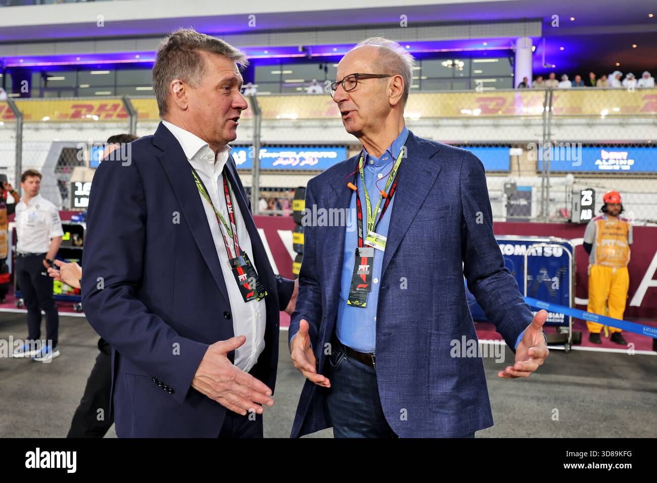 Gernot Dollner (GER) Audi Chief Executive Officer (Left) on the grid ...