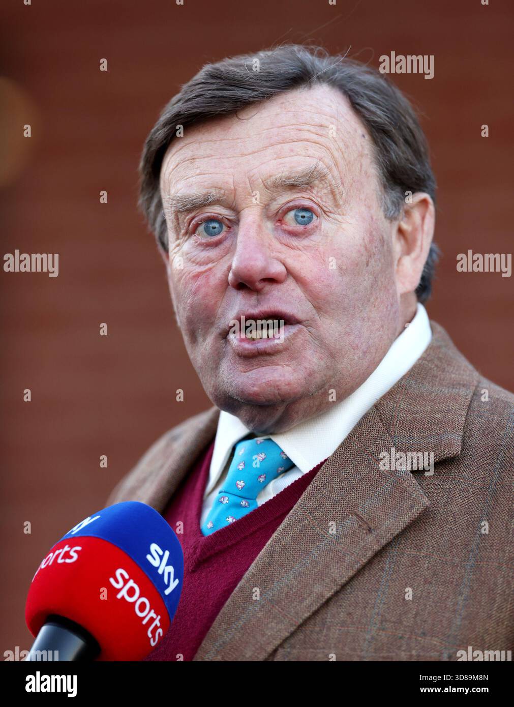 Trainer Nicky Henderson during the Coral Gold Cup Day at Newbury ...