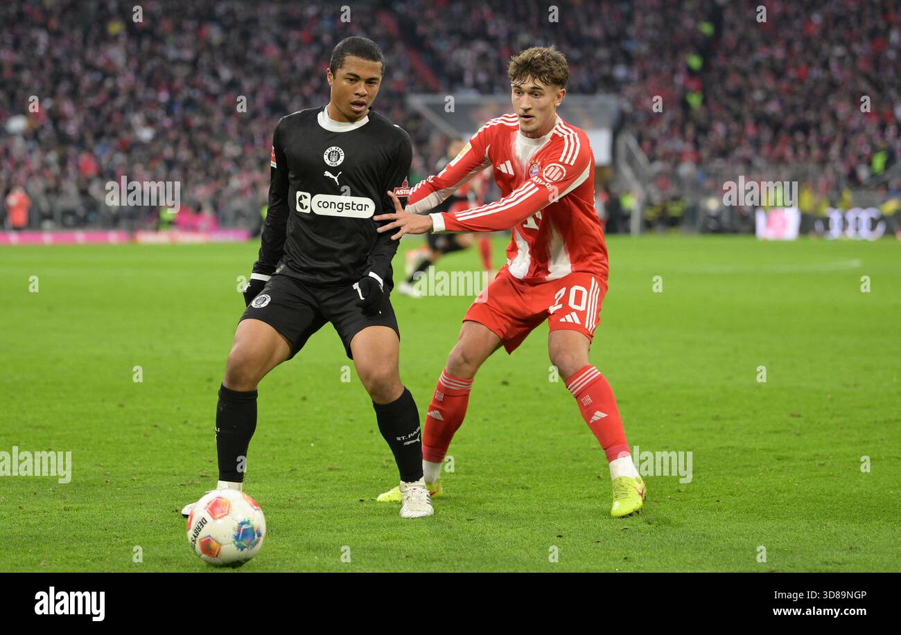 from left: Joel Chima Fujita, Tom Bischof (Bayern) Munich, November 29 ...