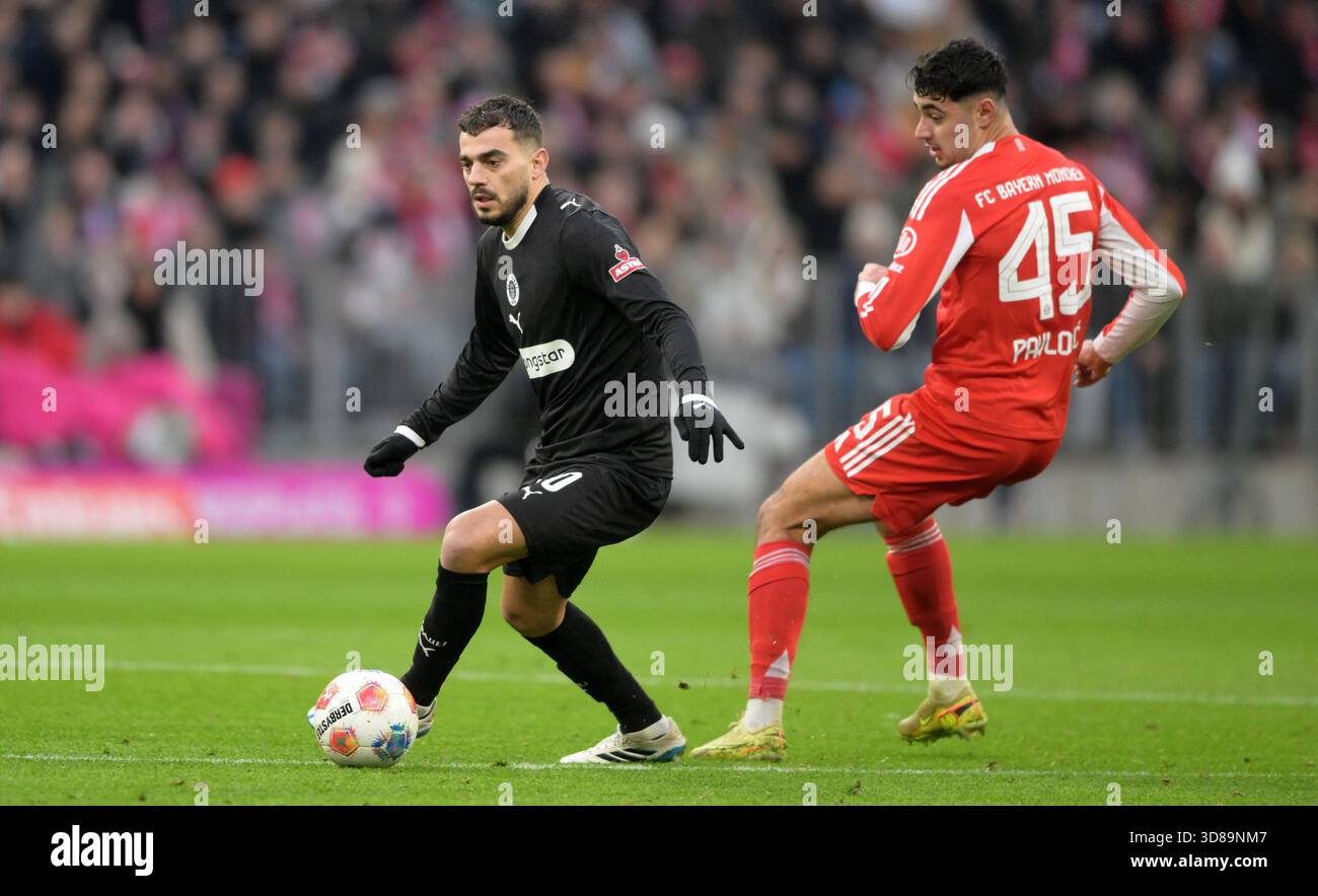 from left Danel Sinani, Aleksandar Pavlovic (Bayern) Munich, November ...