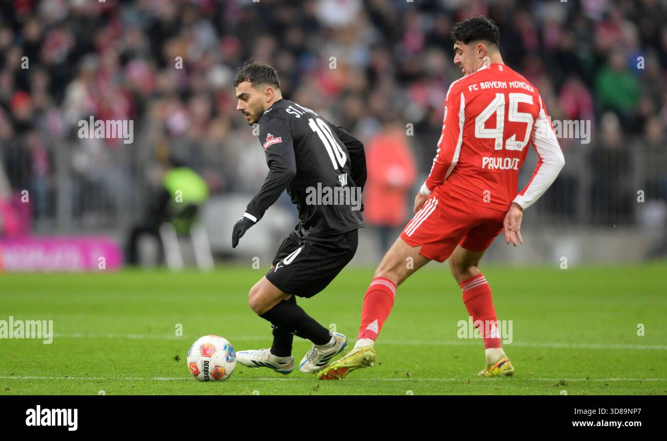 from left Danel Sinani, Aleksandar Pavlovic (Bayern) Munich, November ...
