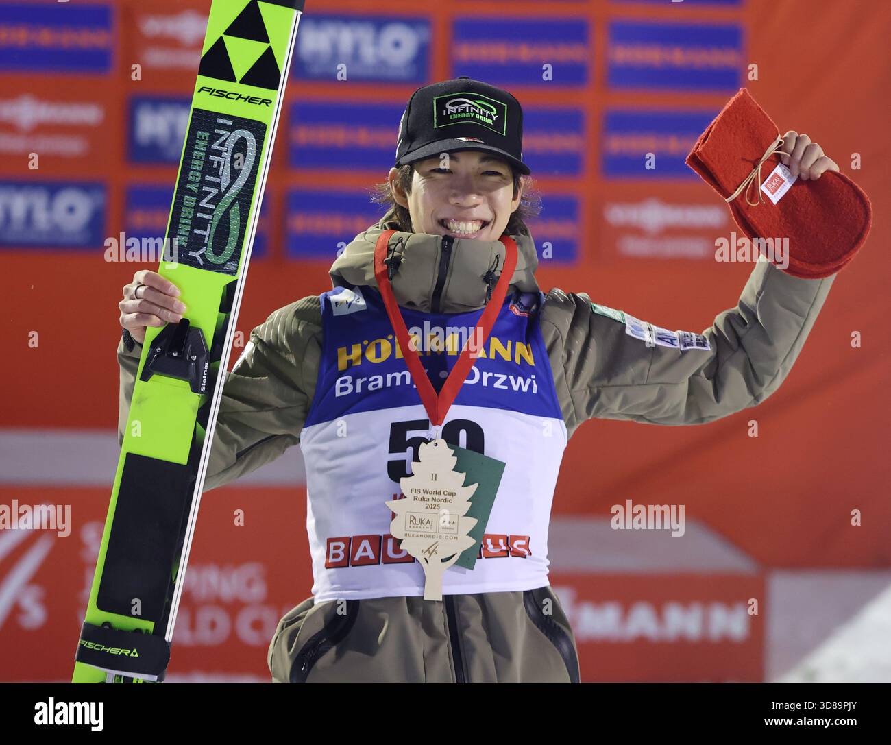 NIKAIDO Ren of Japan reacts during ski jumping men individual HS142 ...