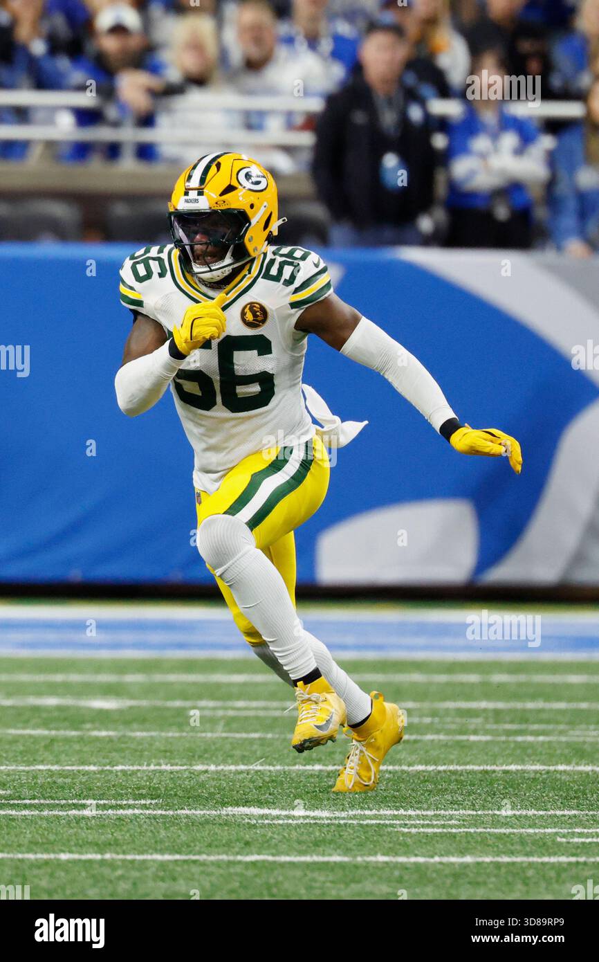 Green Bay Packers linebacker Edgerrin Cooper (56) pursues a play on ...