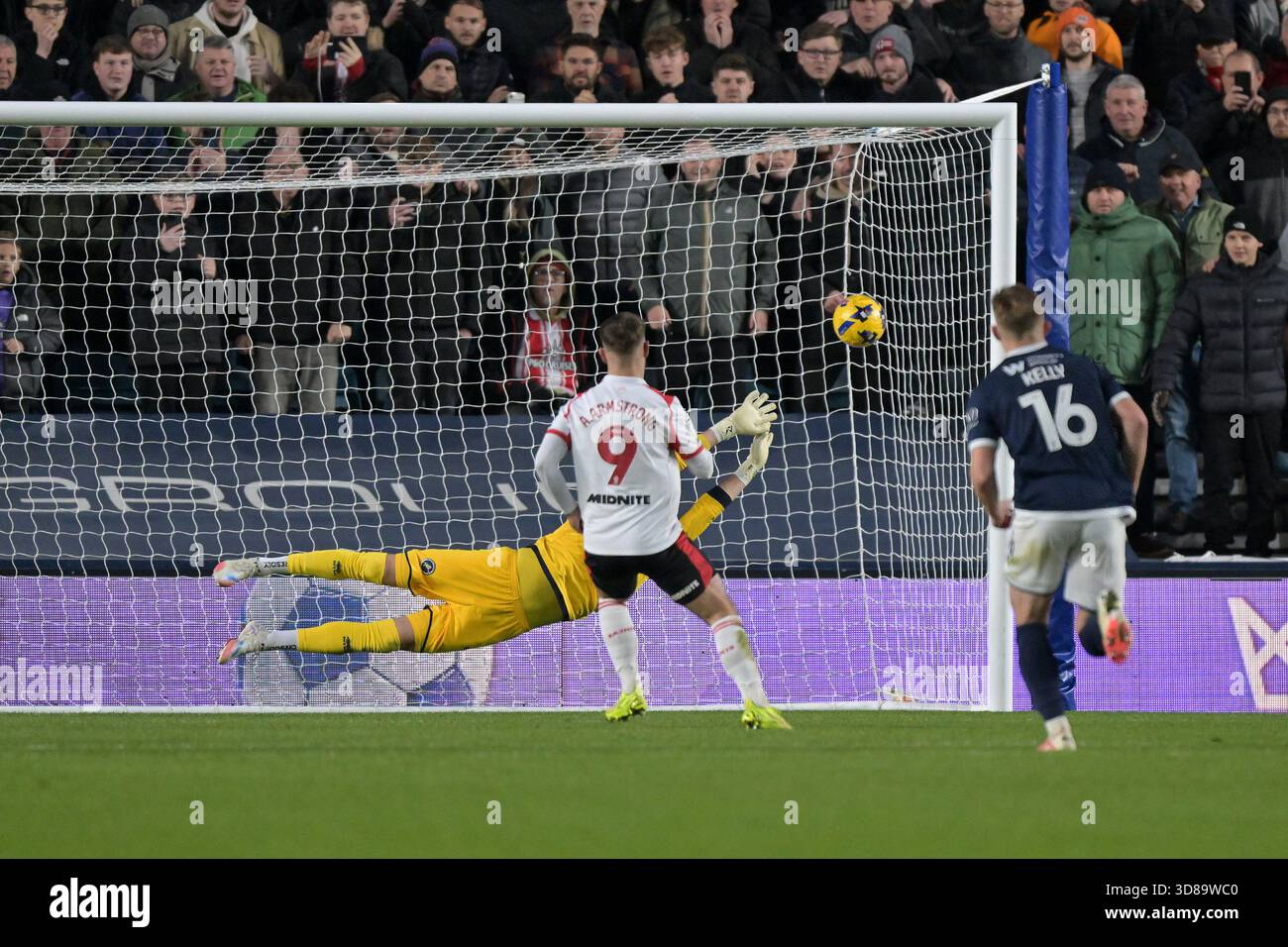 London, England, 29th November, 2025: Millwall goalkeeper Max Crocombe ...
