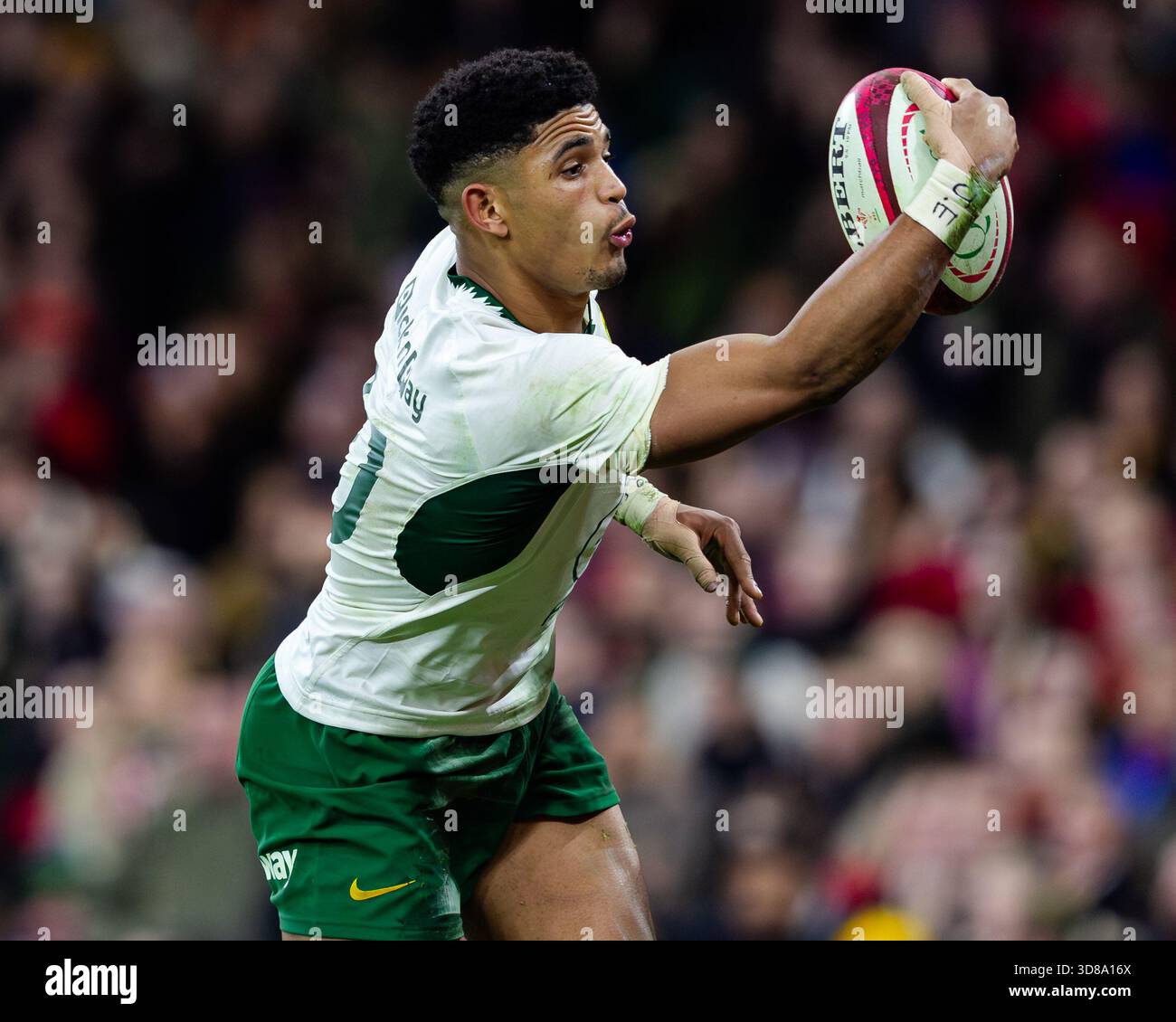 Cardiff, Wales, UK, 29 November 2025. Sacha Feinberg-Mngomezulu of ...