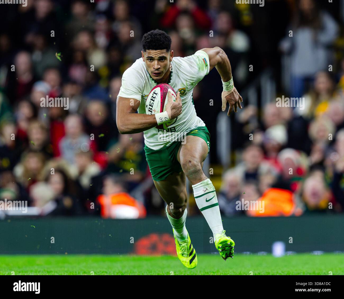 Cardiff, Wales, UK, 29 November 2025. Sacha Feinberg-Mngomezulu of ...