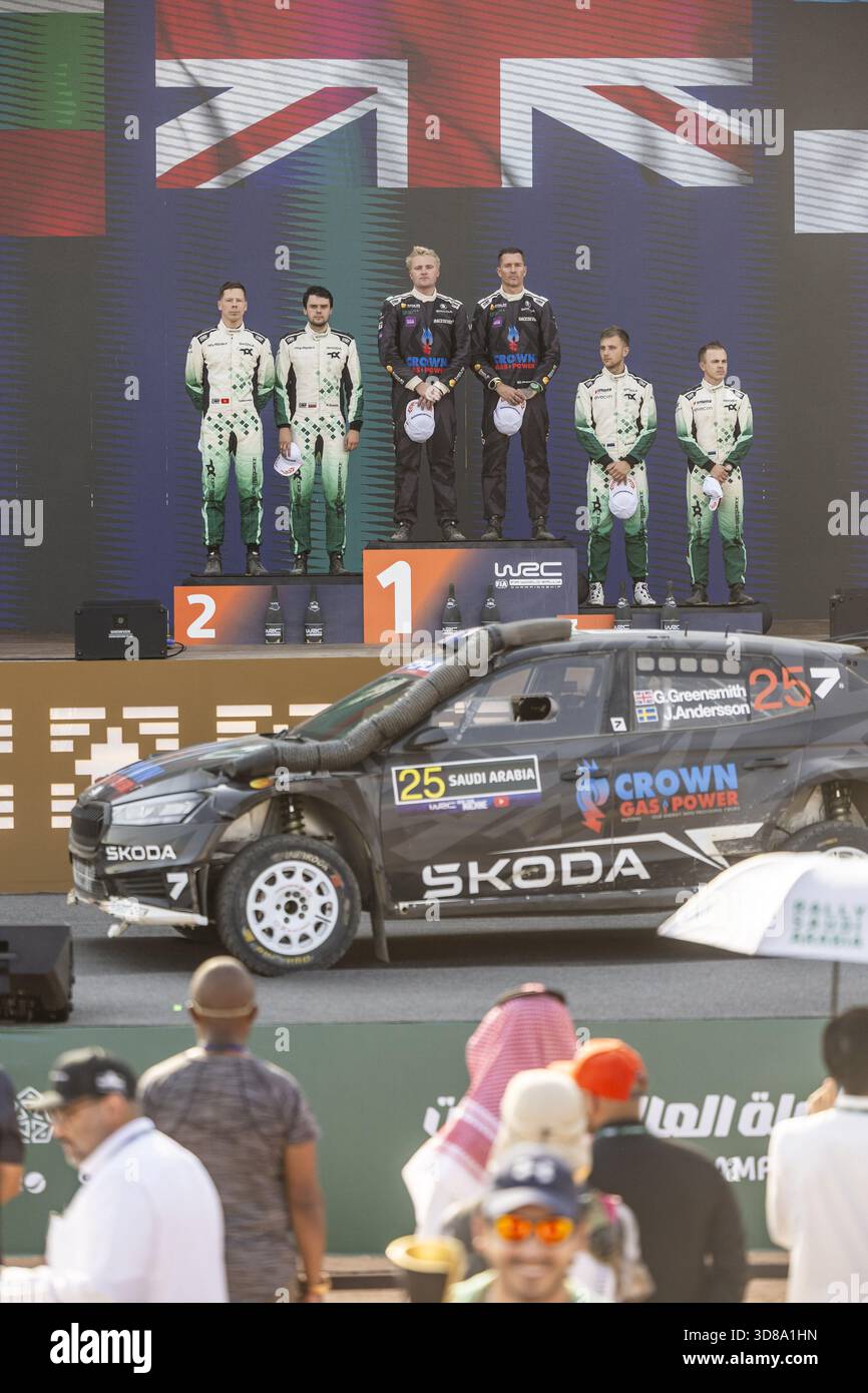 GREENSMITH Gus, Skoda Fabia RS Rally2, portrait, podium, portrait ...
