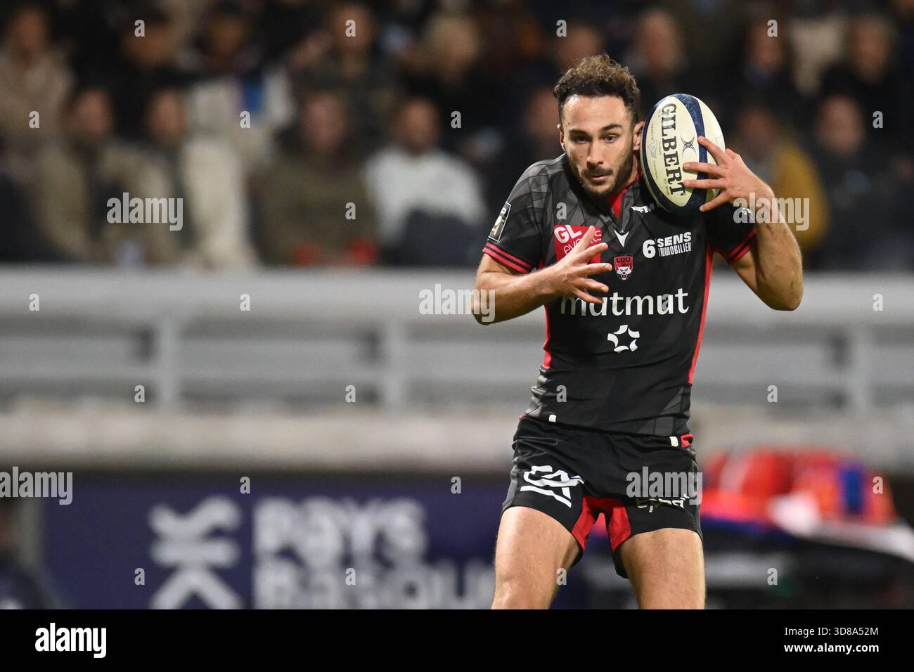 Leo Berdeu of Lyon during the Top 14 match between Bayonne and Lyon on ...
