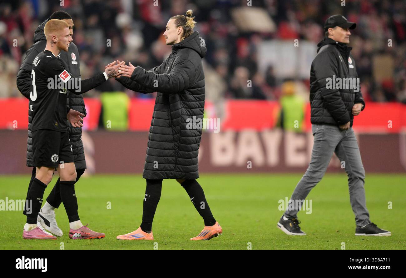 from left Louis Oppie, Jackson Irvine, Coach Alexander Blessin (St ...