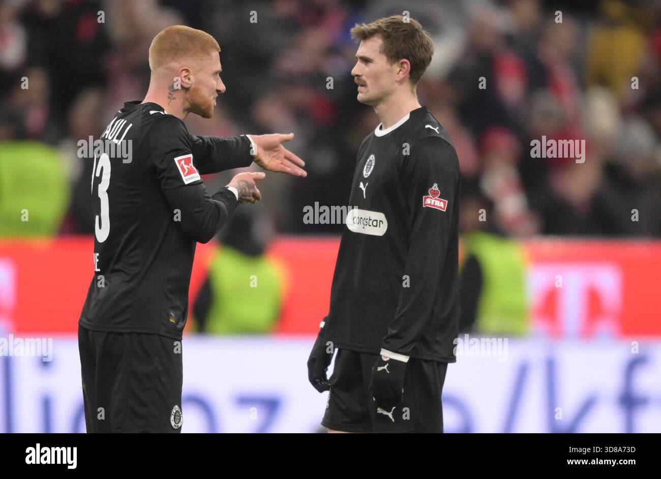 left to right Louis Oppie, Connor Metcalfe (St. Pauli) Munich, November ...