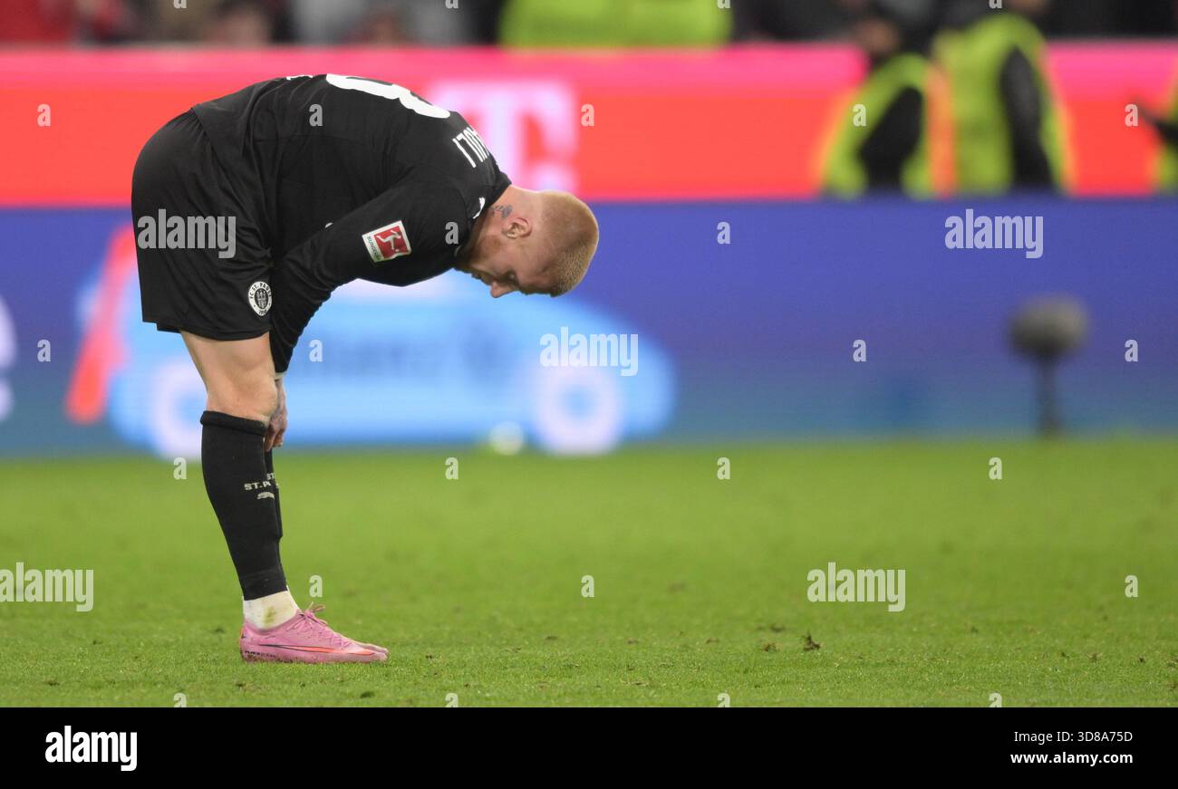 Louis Oppie (St. Pauli) Munich, November 29, 2025, Soccer, Bundesliga ...