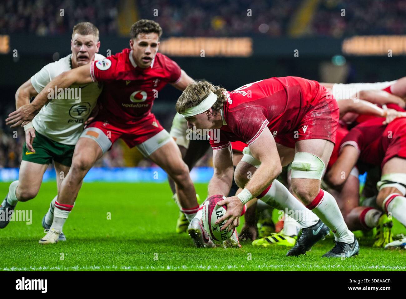 Aaron Wainwright of Wales during the Quilter Nations Series 2025 match ...