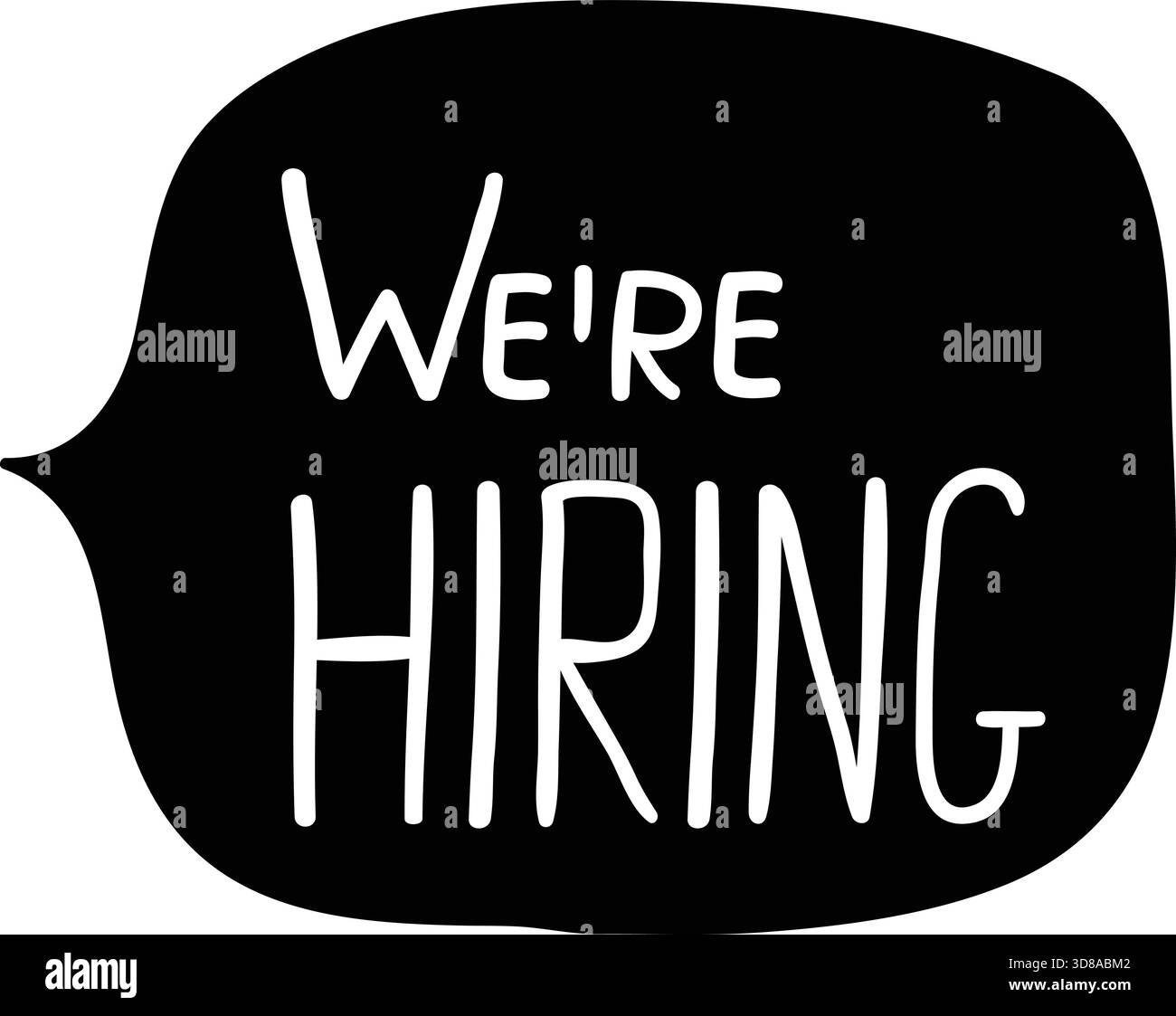 Speech bubble hiring vector Cut Out Stock Images & Pictures - Alamy