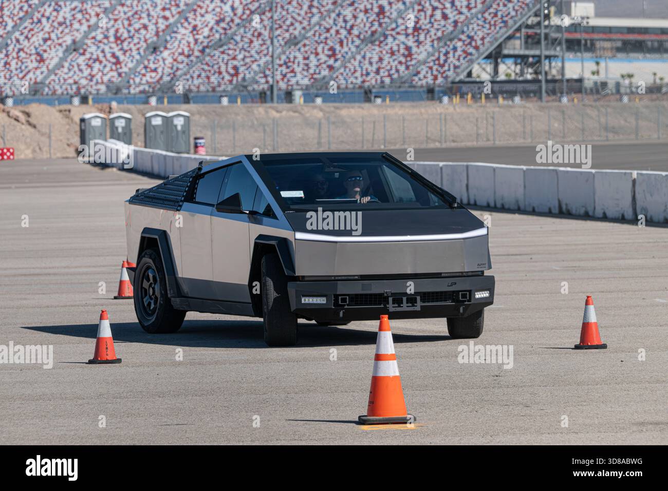 Tesla Cybertruck All-Wheel Drive electric pickup undergoing a handling ...