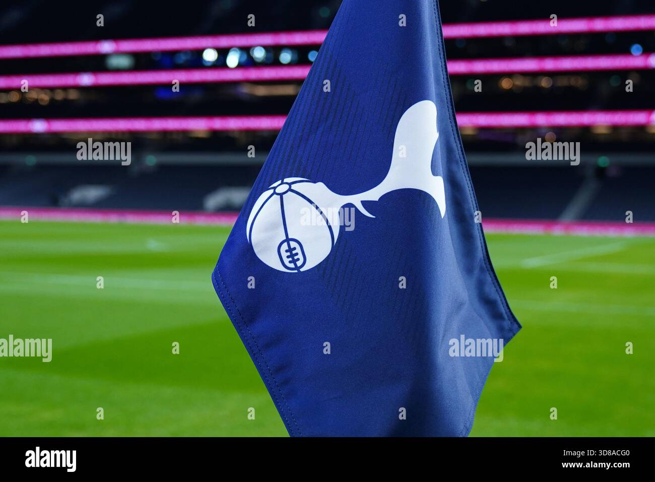 View of Tottenham Hotspur corner flag ahead of the Premier League match ...