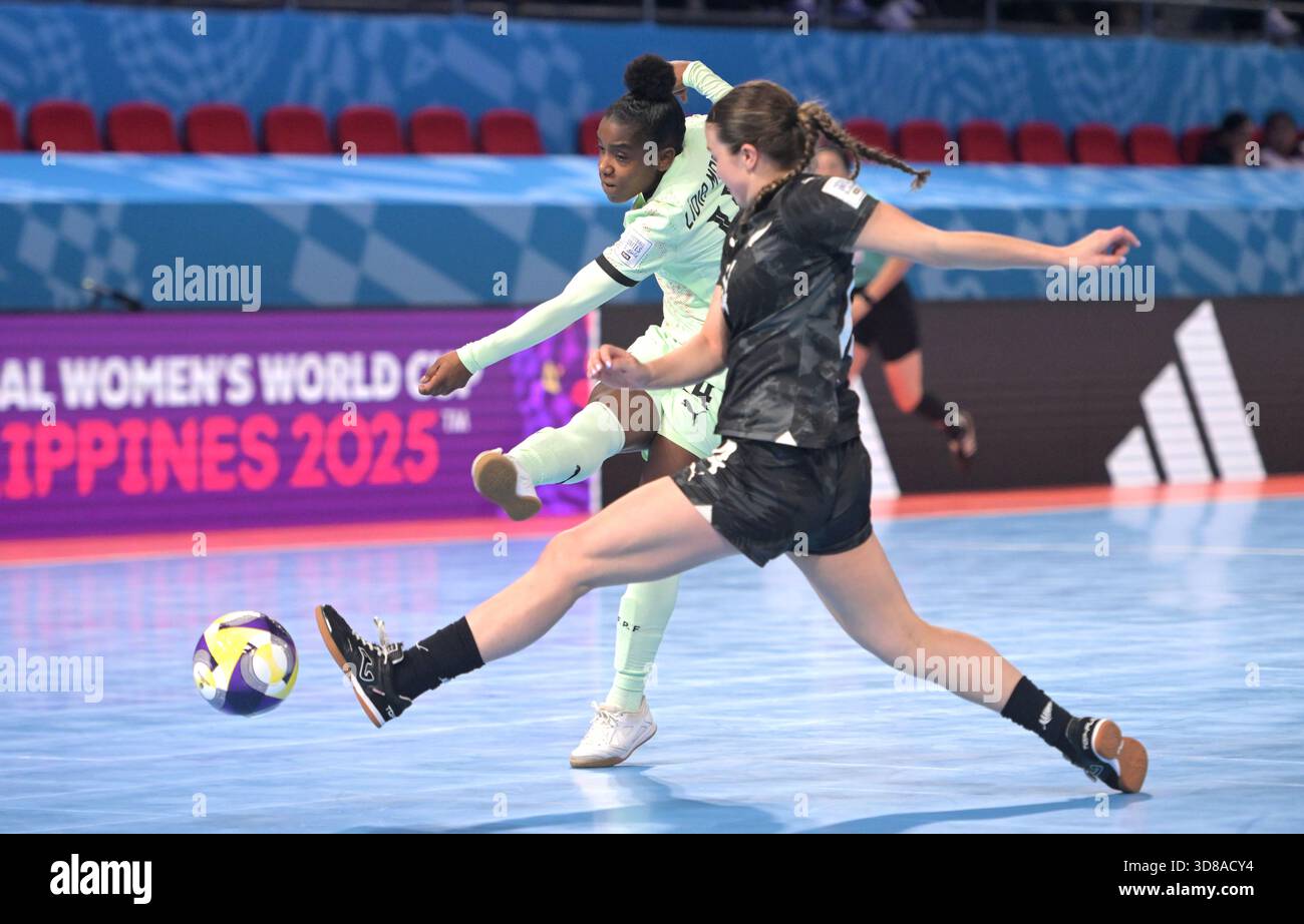 Lidia Patricia Moreira Fortes (L) of Portugal Women Futsal team and ...