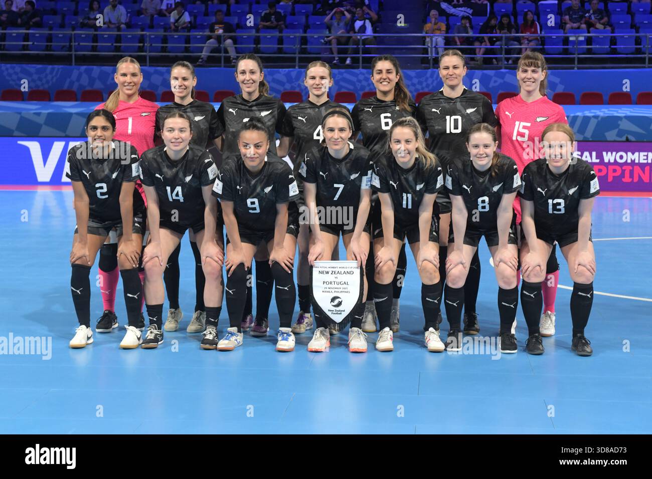 New Zealand Women Futsal team pose for a photo during the Group C match ...