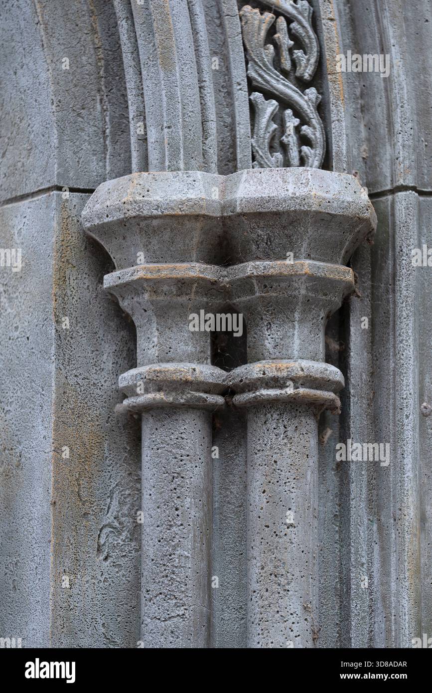 Detailed view of an arch console and column, architectural elements of ...