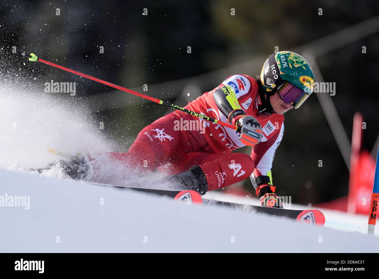Austria's Julia Scheib competes during a World Cup women's giant slalom ...