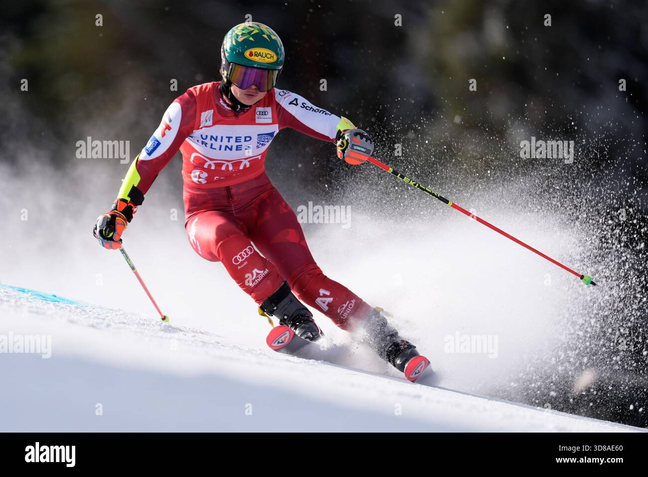 Austria's Julia Scheib competes during a World Cup women's giant slalom ...