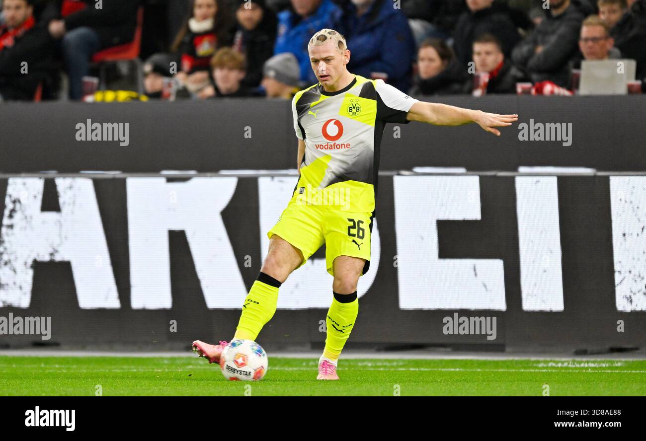 Julian Ryerson (Dortmund) Leverkusen, November 29, 2025, Football ...