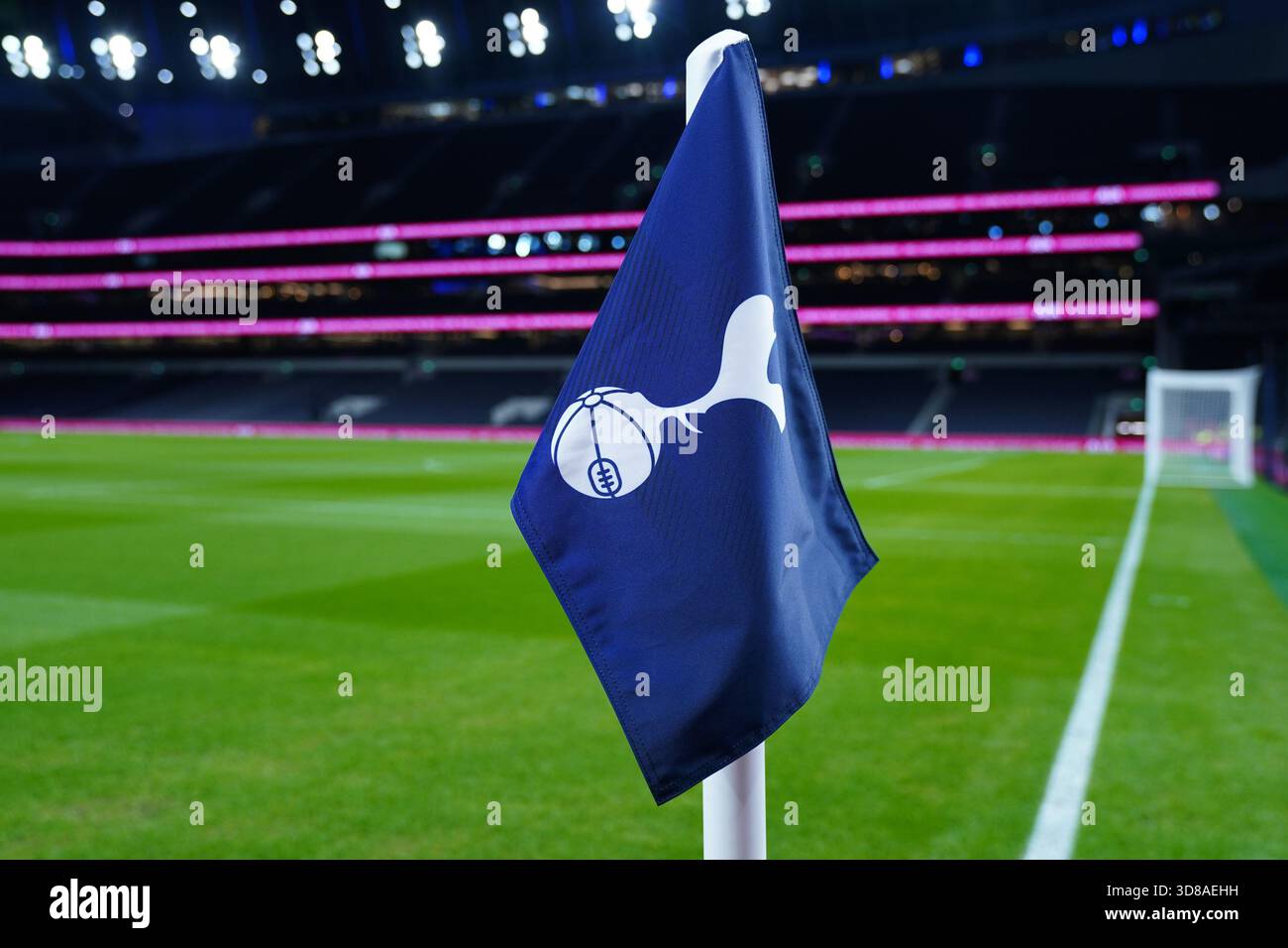 View of Tottenham Hotspur corner flag ahead of the Premier League match ...