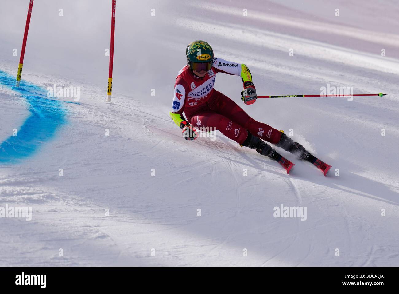 Austria's Julia Scheib during a World Cup women's giant slalom skiing ...