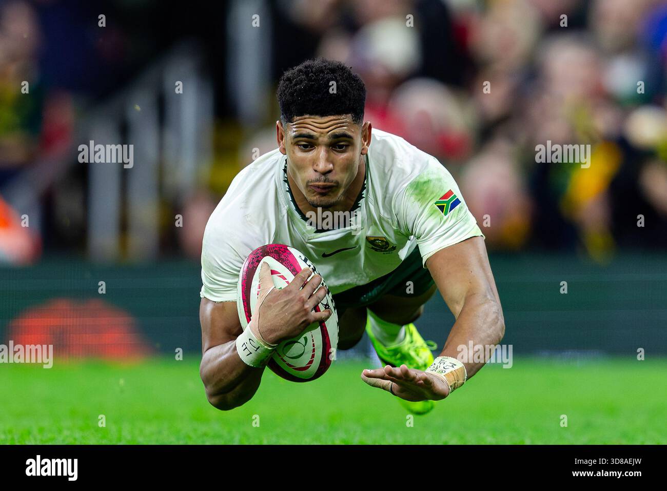 Cardiff, Wales, UK, 29 November 2025. Sacha Feinberg-Mngomezulu of ...