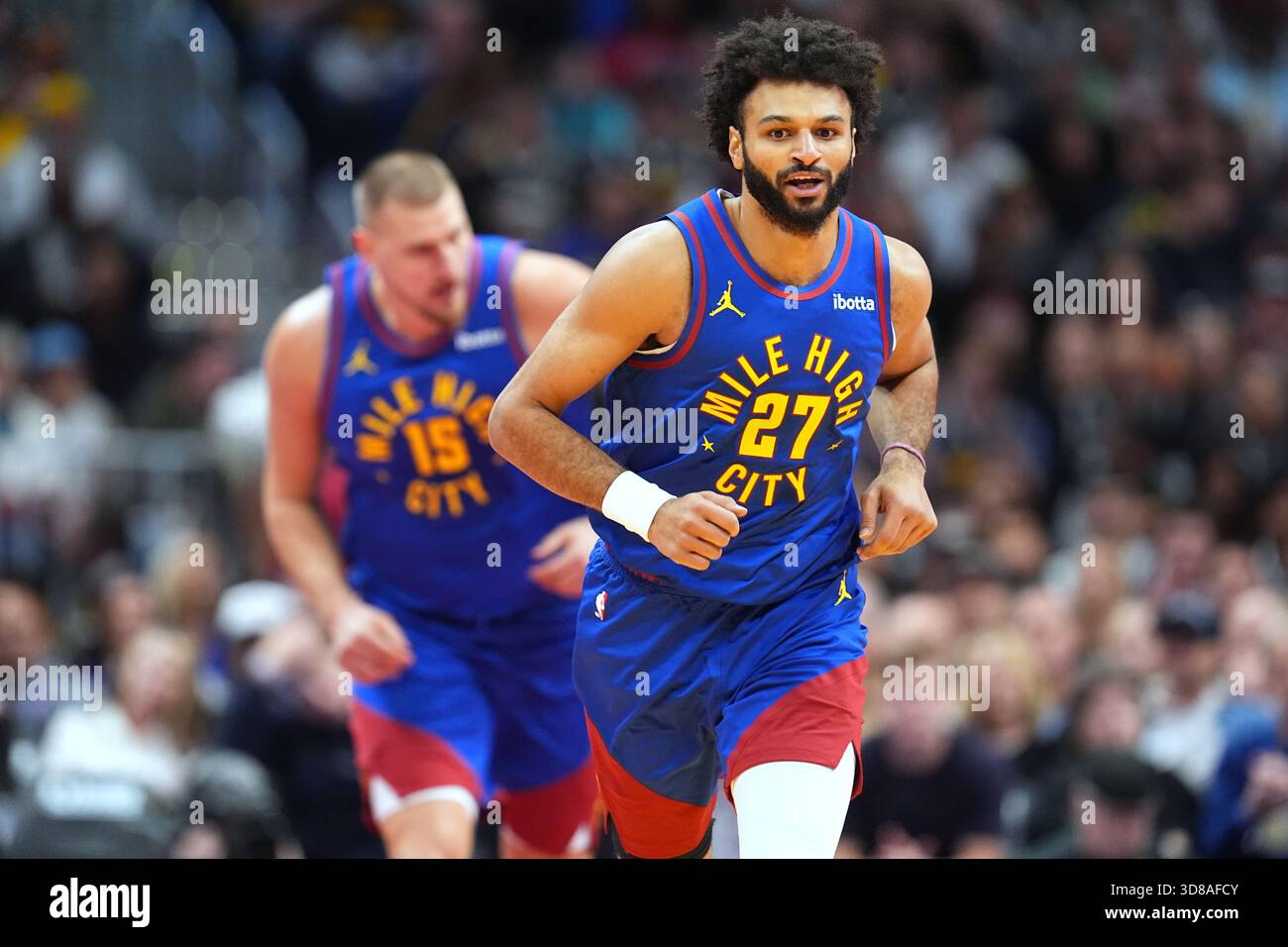 Denver Nuggets guard Jamal Murray (27) in the first half of an NBA ...