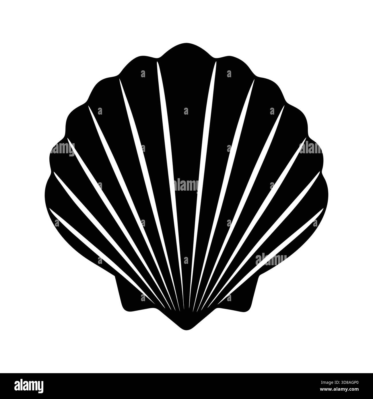 Seashell icon outline vector Cut Out Stock Images & Pictures - Alamy