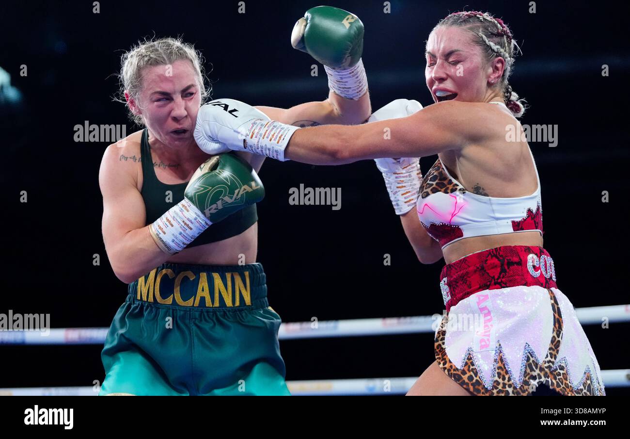 Molly McCann (left) in action against Ebonie Cotton at the National ...