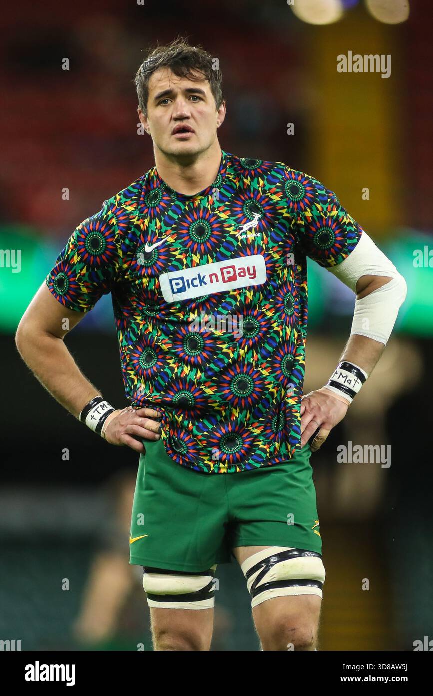 Franco Mostert of South Africa warms-up ahead of the Quilter Nations ...